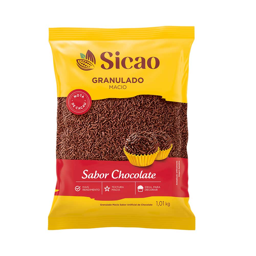 Sicao - Granulado de Chocolate Meio Amargo Sicao 37% - 300g ...